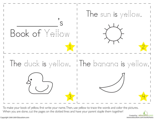 Colors book-of-yellow-preschool-kindergarten | PDF