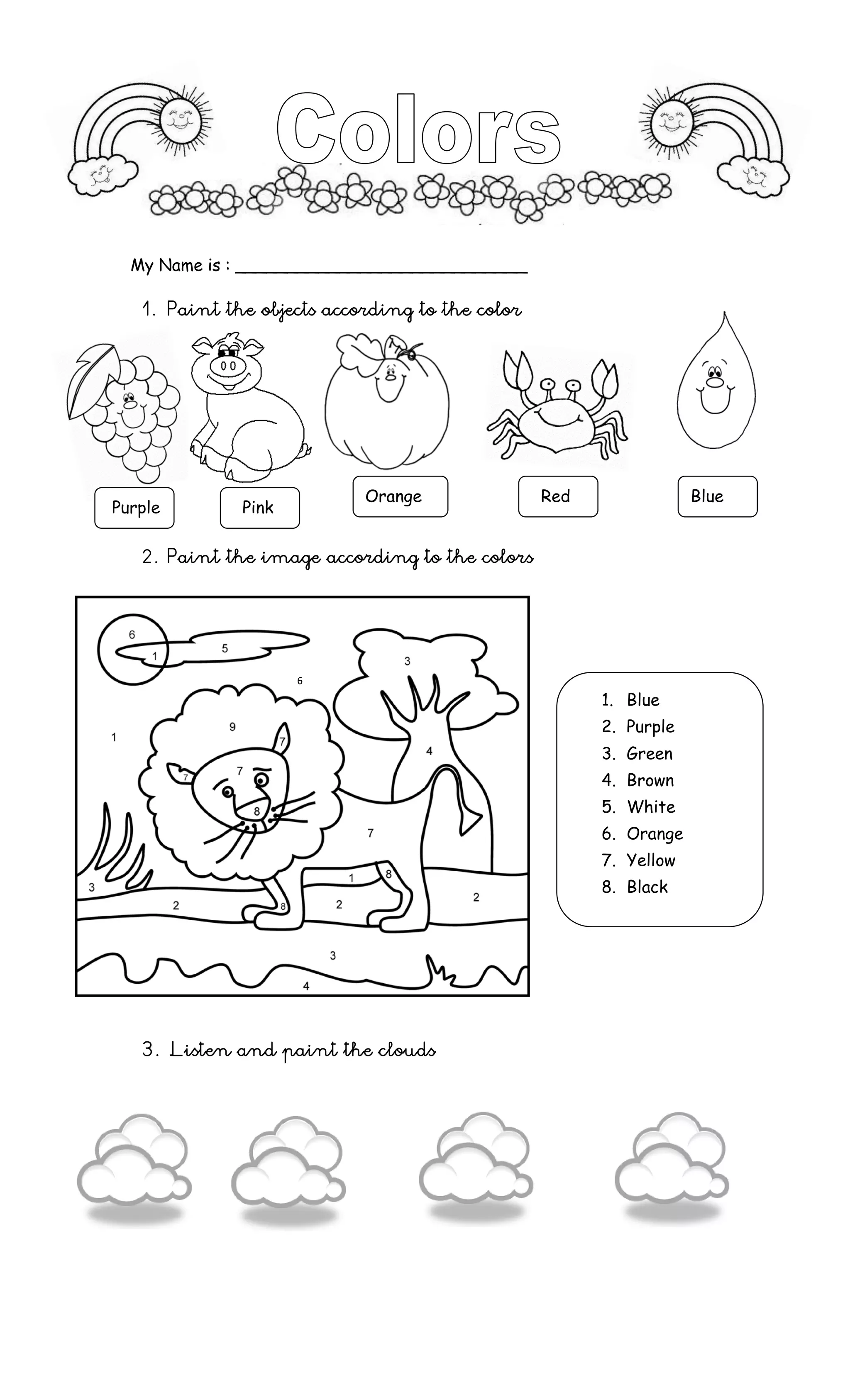 Colors fun-activities-games 24104 | PDF