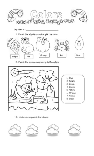 Colors fun-activities-games 24104 | PDF