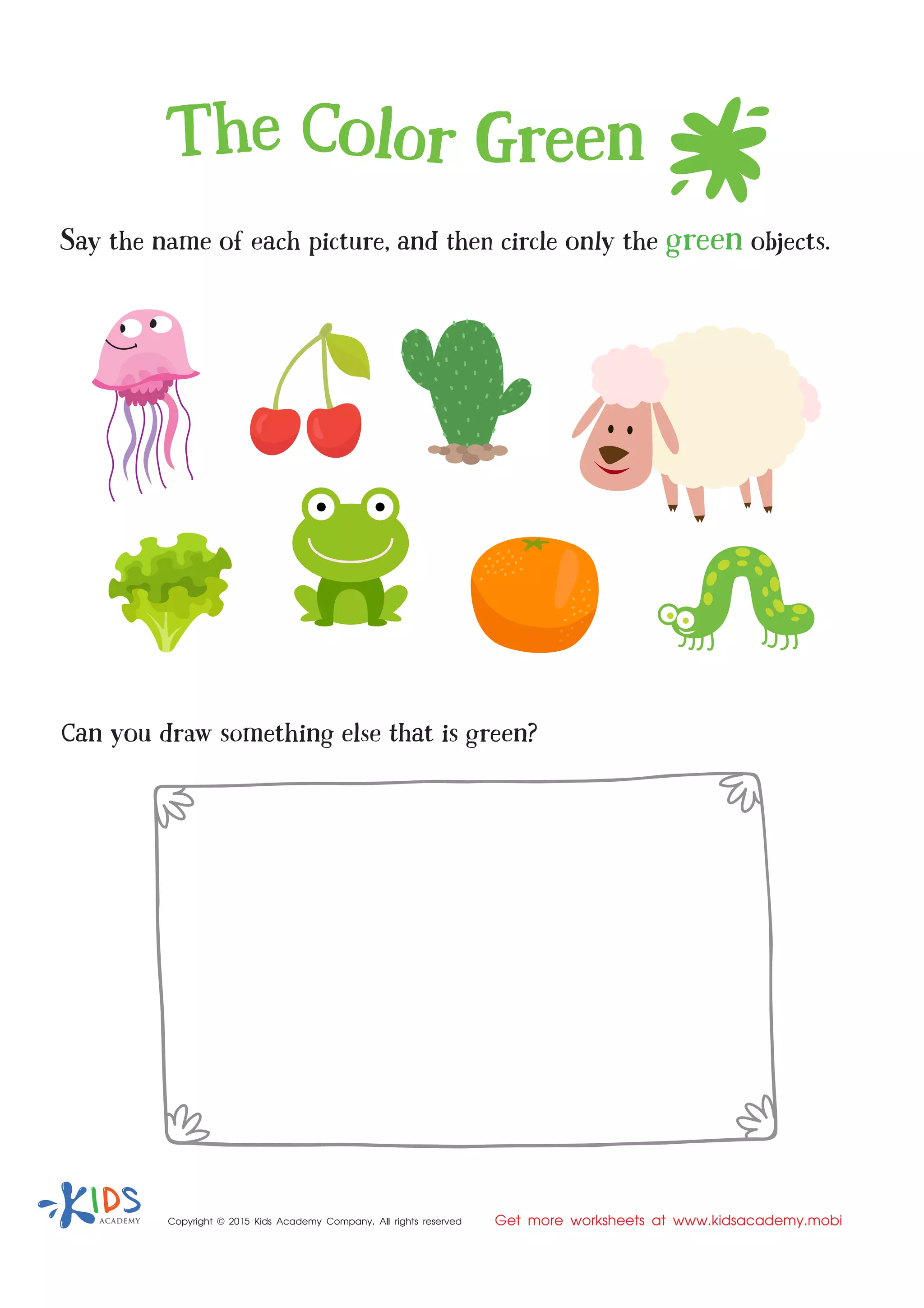 Learning colors for children - Green | PDF
