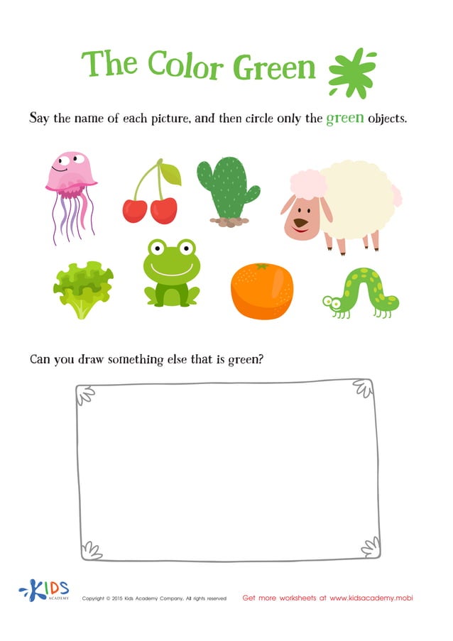 Learning colors for children - Green | PDF