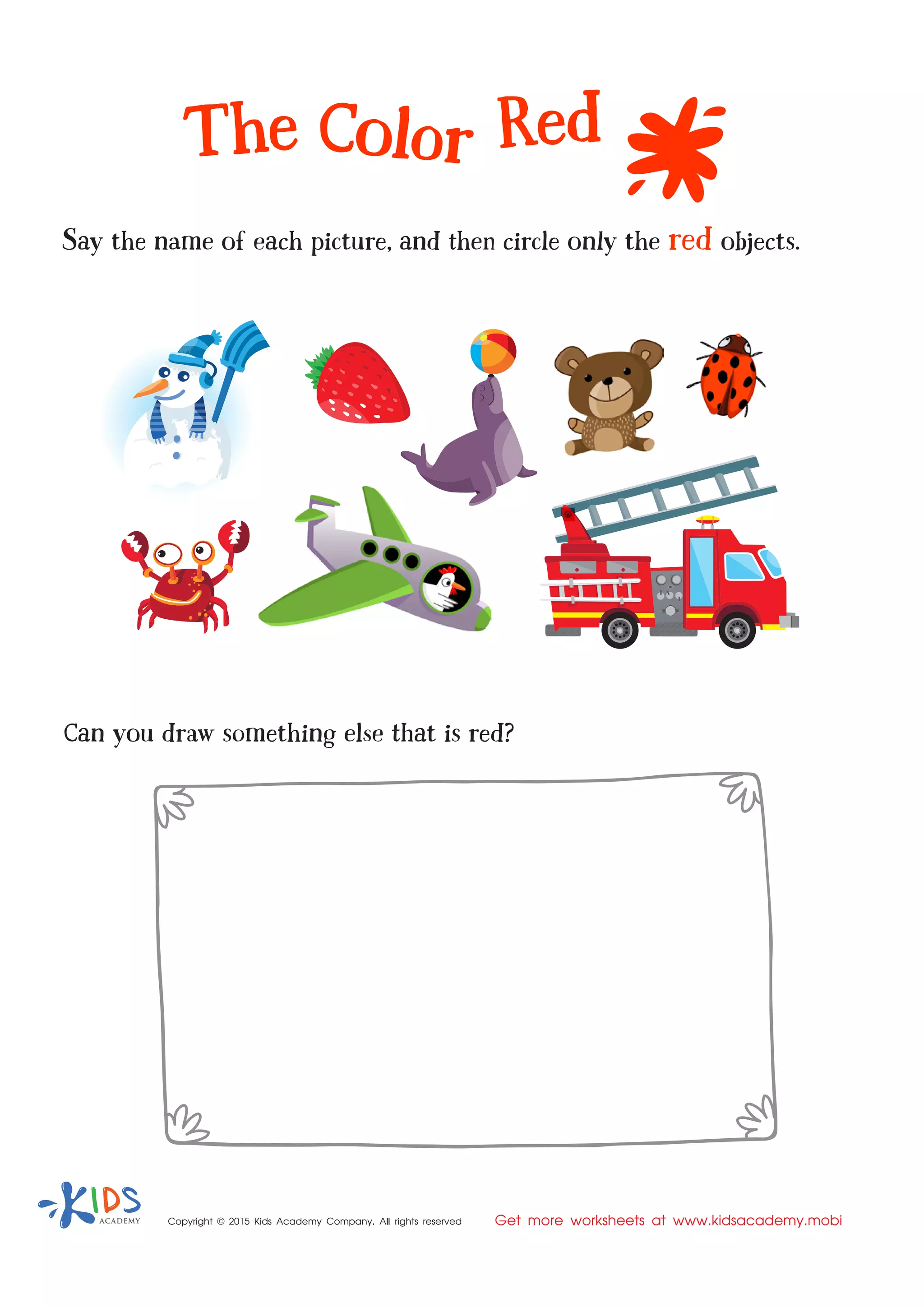 Learning colors for children - Red | PDF