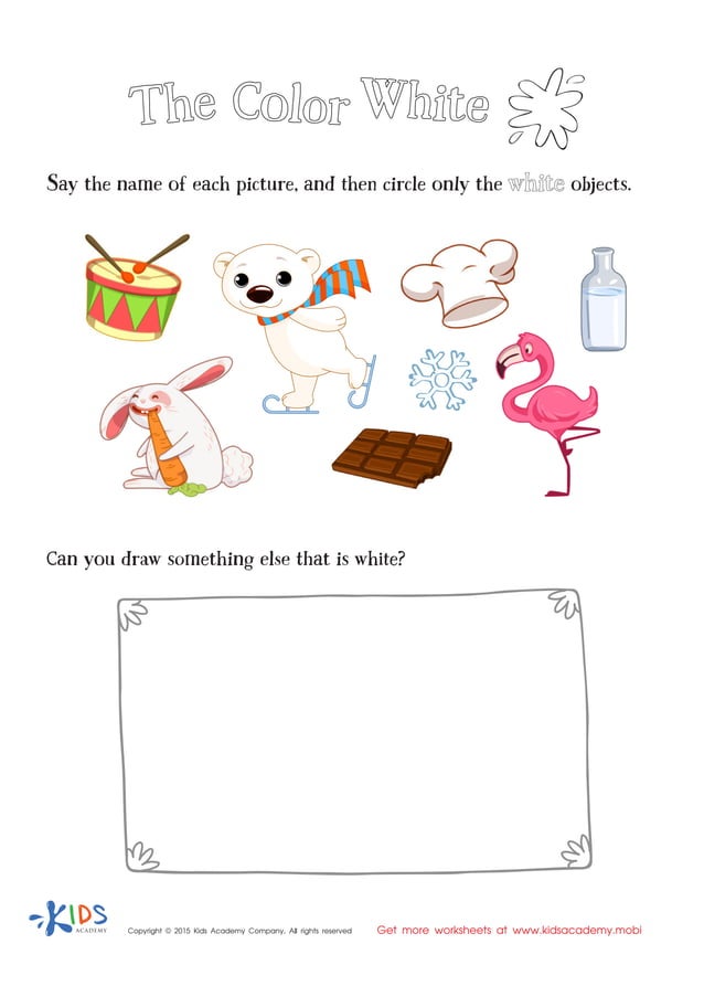 Learning colors for children - White | PDF