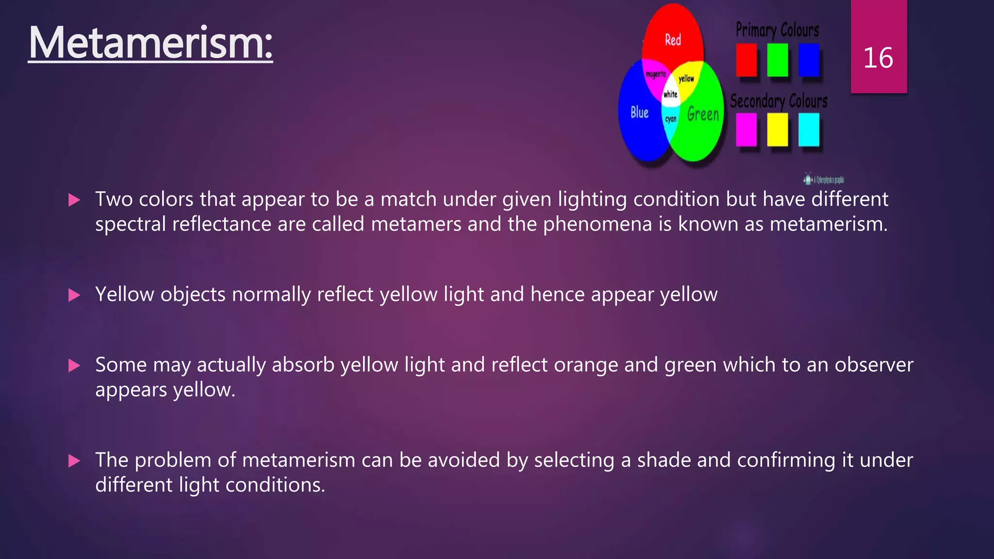 Color science and optics, PROSTHODONTICS | PPTX