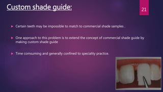 Color science and optics, PROSTHODONTICS | PPTX