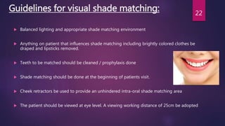 Color science and optics, PROSTHODONTICS | PPTX