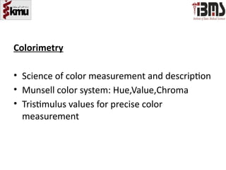 Color science, Dr Mehtab Noor, rehman college.pptx