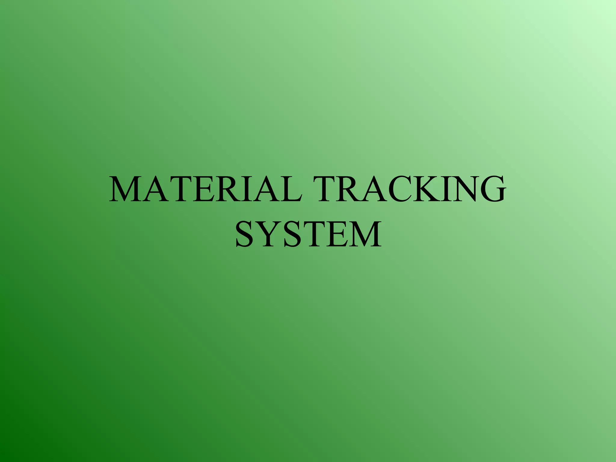 material tracking by using barcode with develope mts to inegrated SAP | PPT