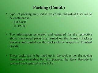 material tracking by using barcode with develope mts to inegrated SAP | PPT