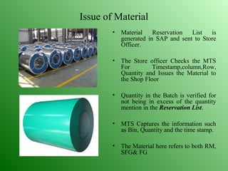 material tracking with inegrated sap | PPT