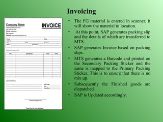 material tracking with inegrated sap | PPT