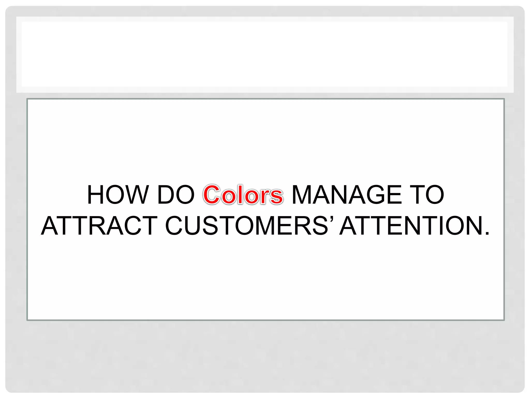 Colors in advertising by sunesh | PPTX | Business | Business and Finance