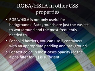 Colors In CSS3 | PPT