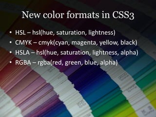 Colors In CSS3 | PPT