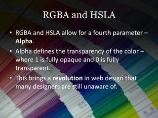 Colors In CSS3 | PPT