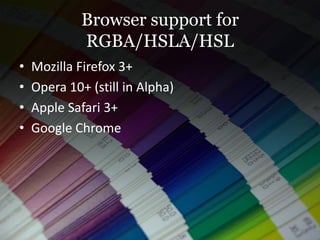 Colors In CSS3 | PPT