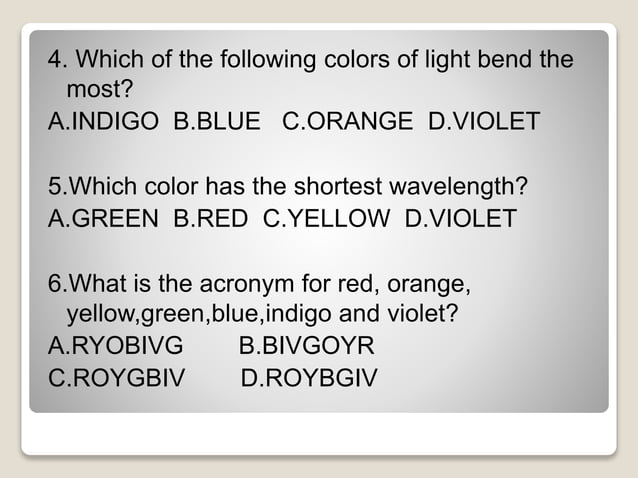 COLORS OF LIGHT.pptx GRADE 8 SCIENCE (quarter1) | PPTX