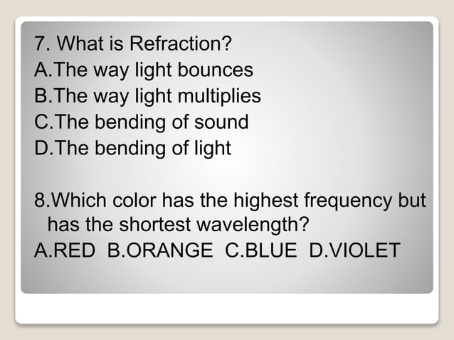 COLORS OF LIGHT.pptx GRADE 8 SCIENCE (quarter1) | PPTX