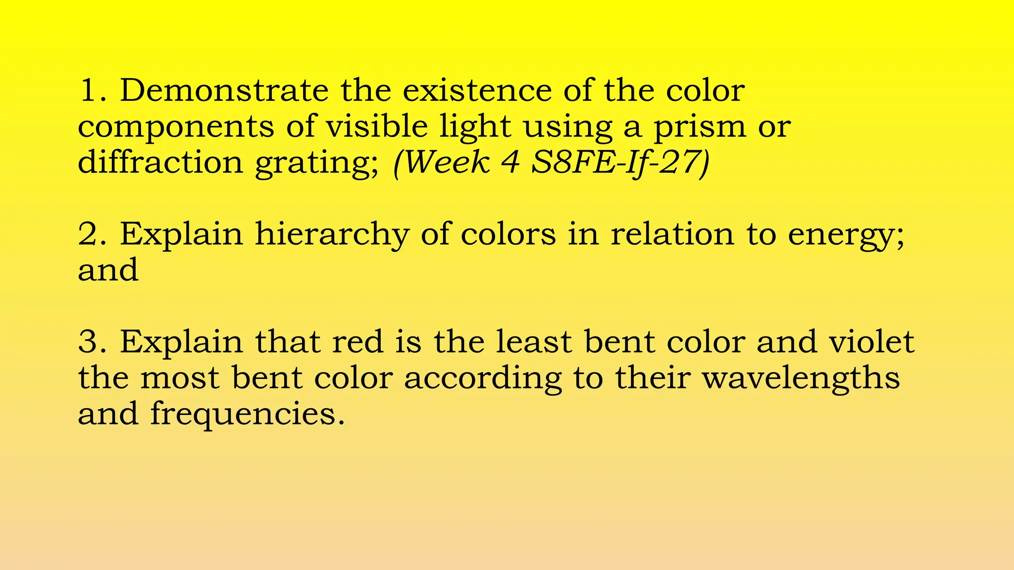 Science 8 - Colors of light presentation | PPTX