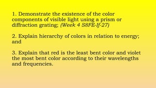 Science 8 - Colors of light presentation | PPTX