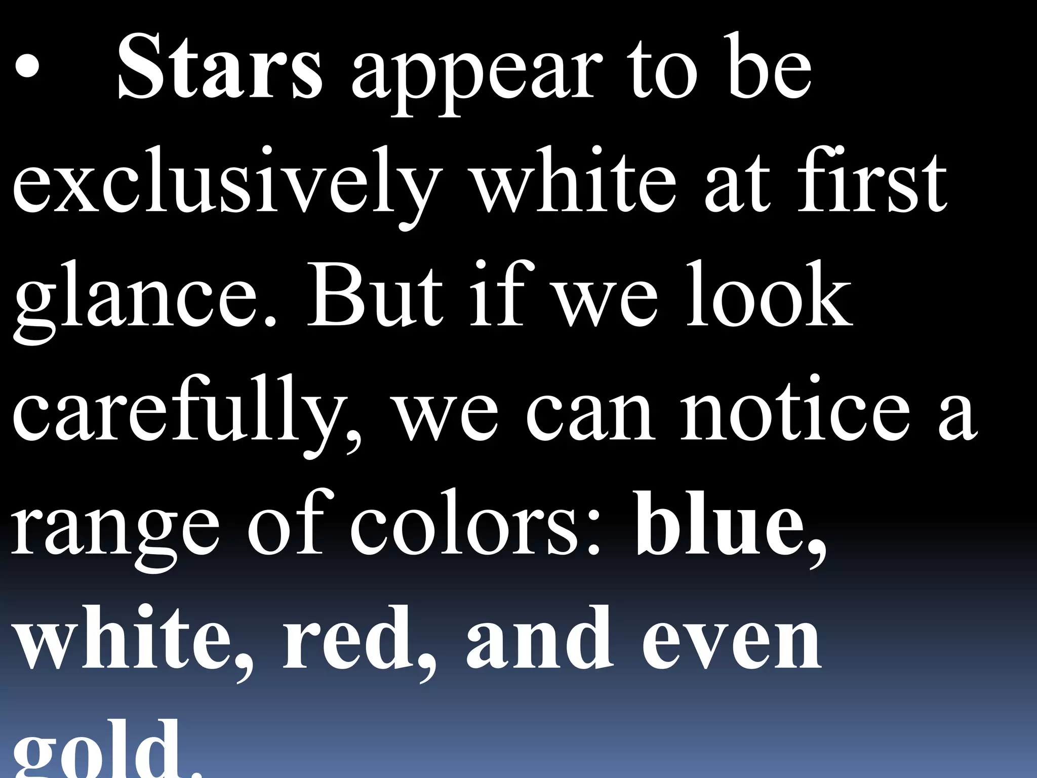 Colors of stars 6 | PPTX