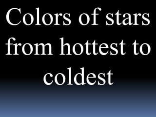 Colors of stars 6 | PPT