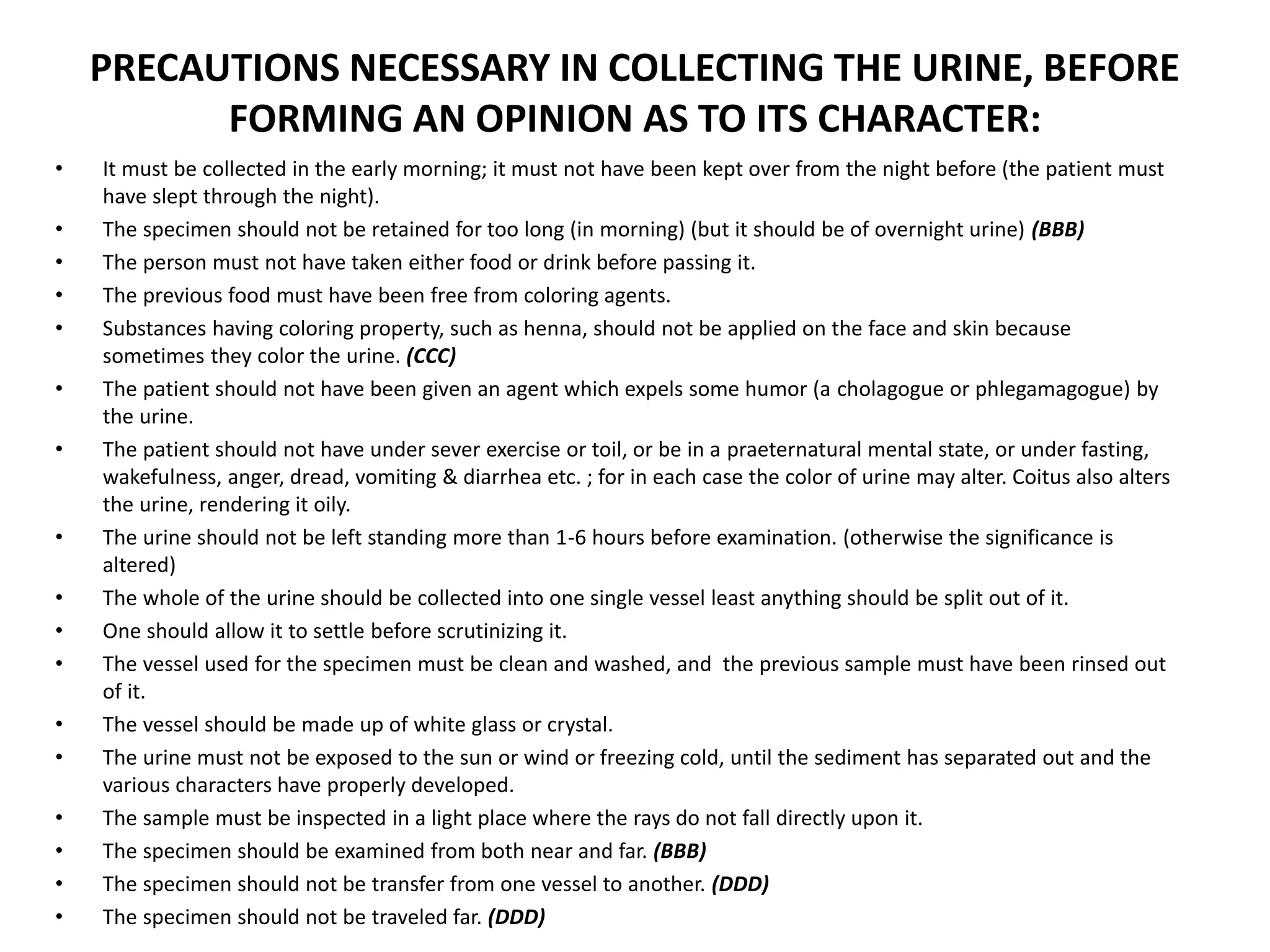 Colors of Urine (Qaroorah) and diagnosis through it. (The Unani Tibbi ...
