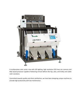 Color sorters | PDF | Manufacturing Industry | Industries