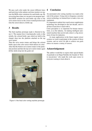 Color sorting machine using color light to frequency converter | PDF