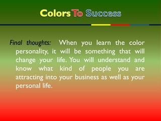Colors to success | PPT