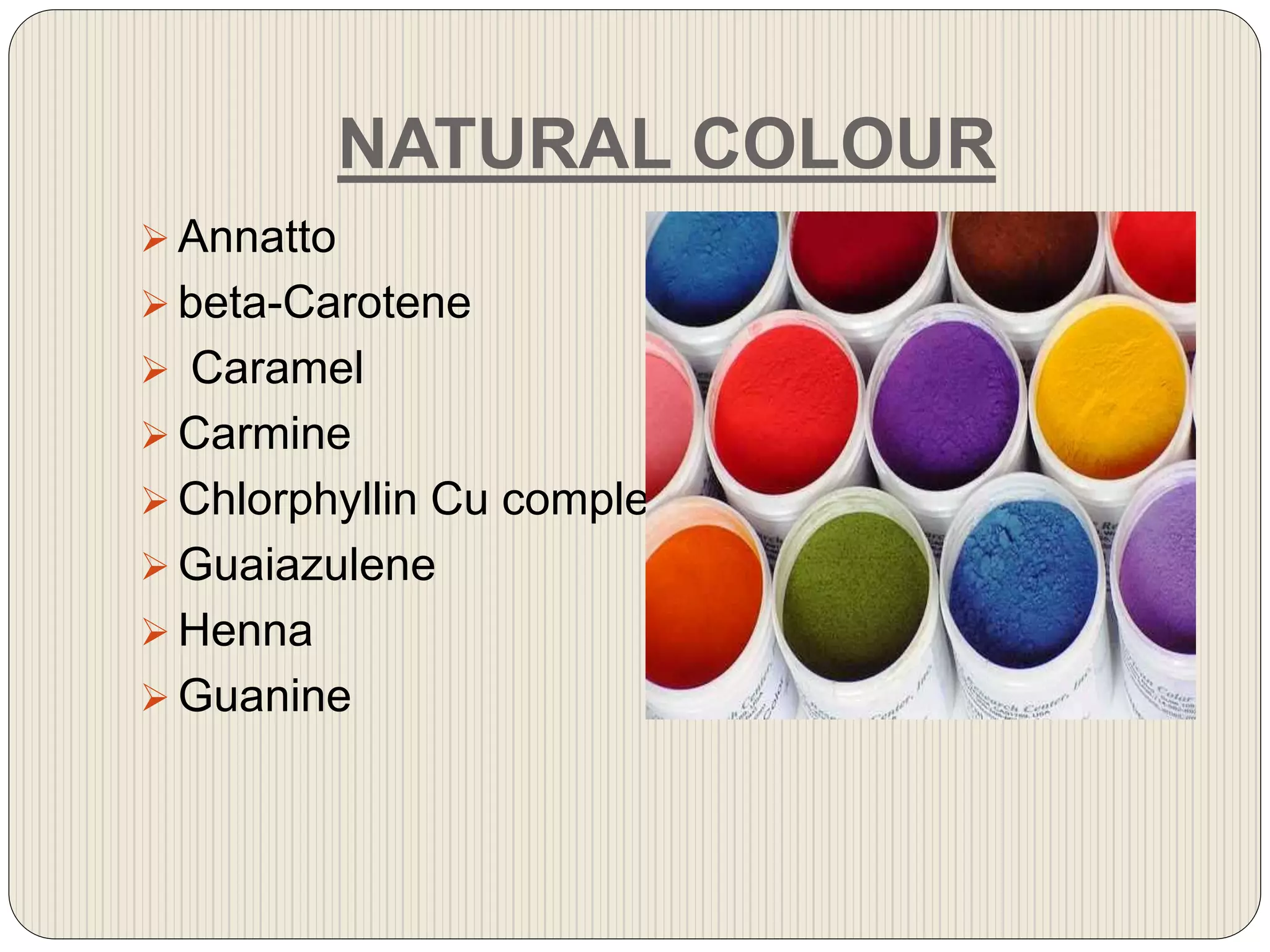 Colors used in cosmetics | PPTX