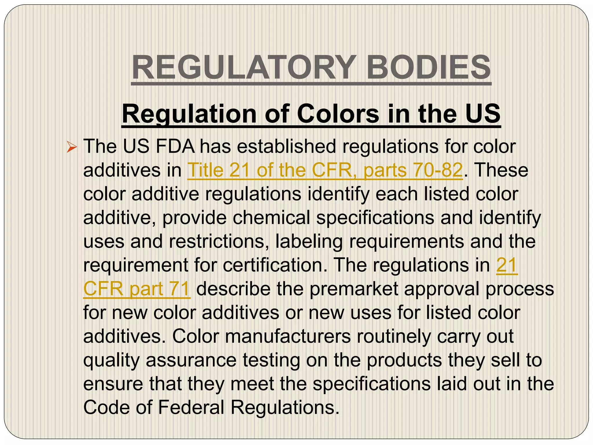 Colors used in cosmetics | PPTX