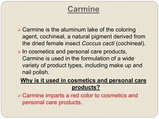 Colors used in cosmetics | PPTX