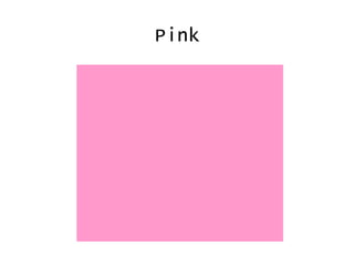 Pink Color Chart Names