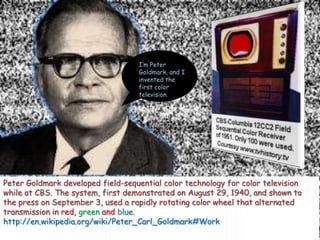 History of Color Television Comic | PPTX