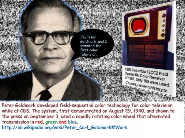 History of Color Television Comic | PPT