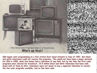 History of Color Television Comic | PPTX