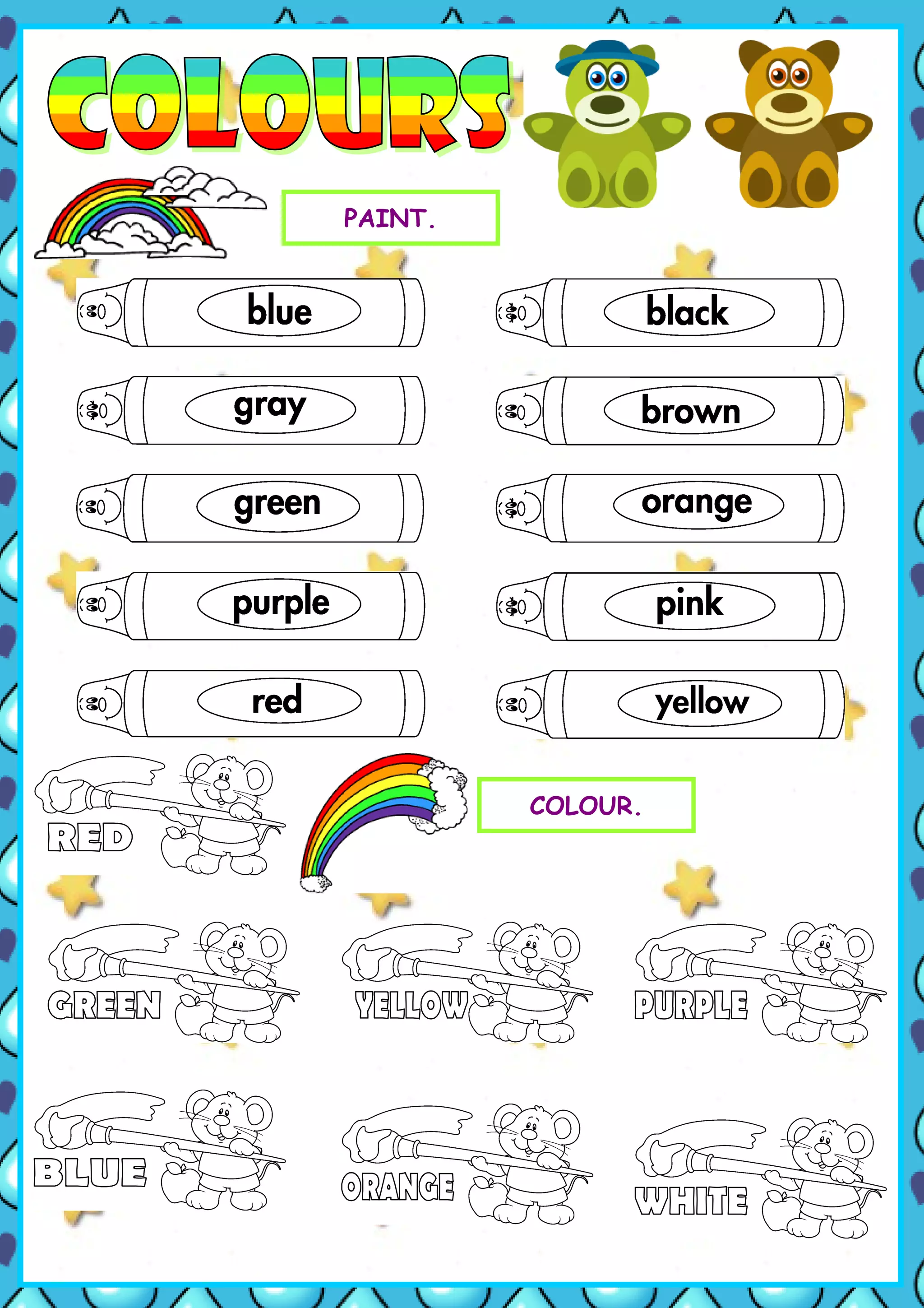 Color the crayons | DOC