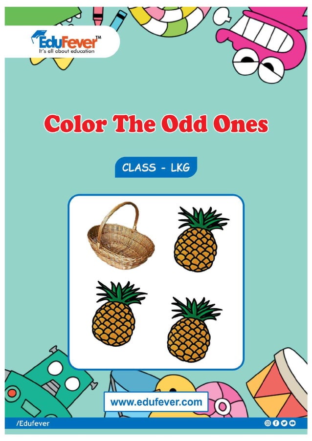 Color the Odd Ones - LKG Worksheet | PDF