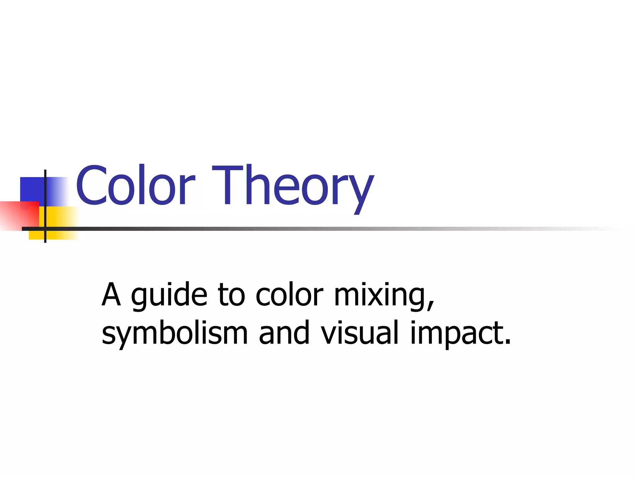 Color Theory | PPT | Design | Fine Art