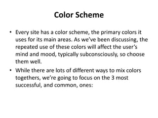 Color theory In UI | PPTX