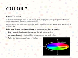 COLOR THEORY design and architecture | PPTX