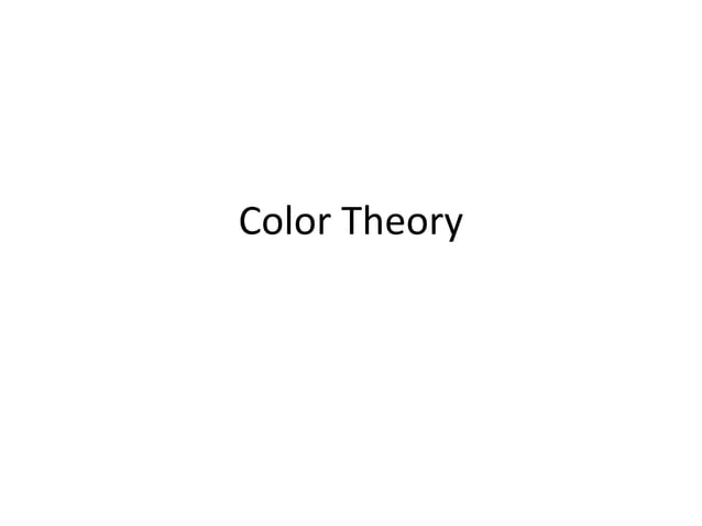 Intro to Color theory for High School | PPT