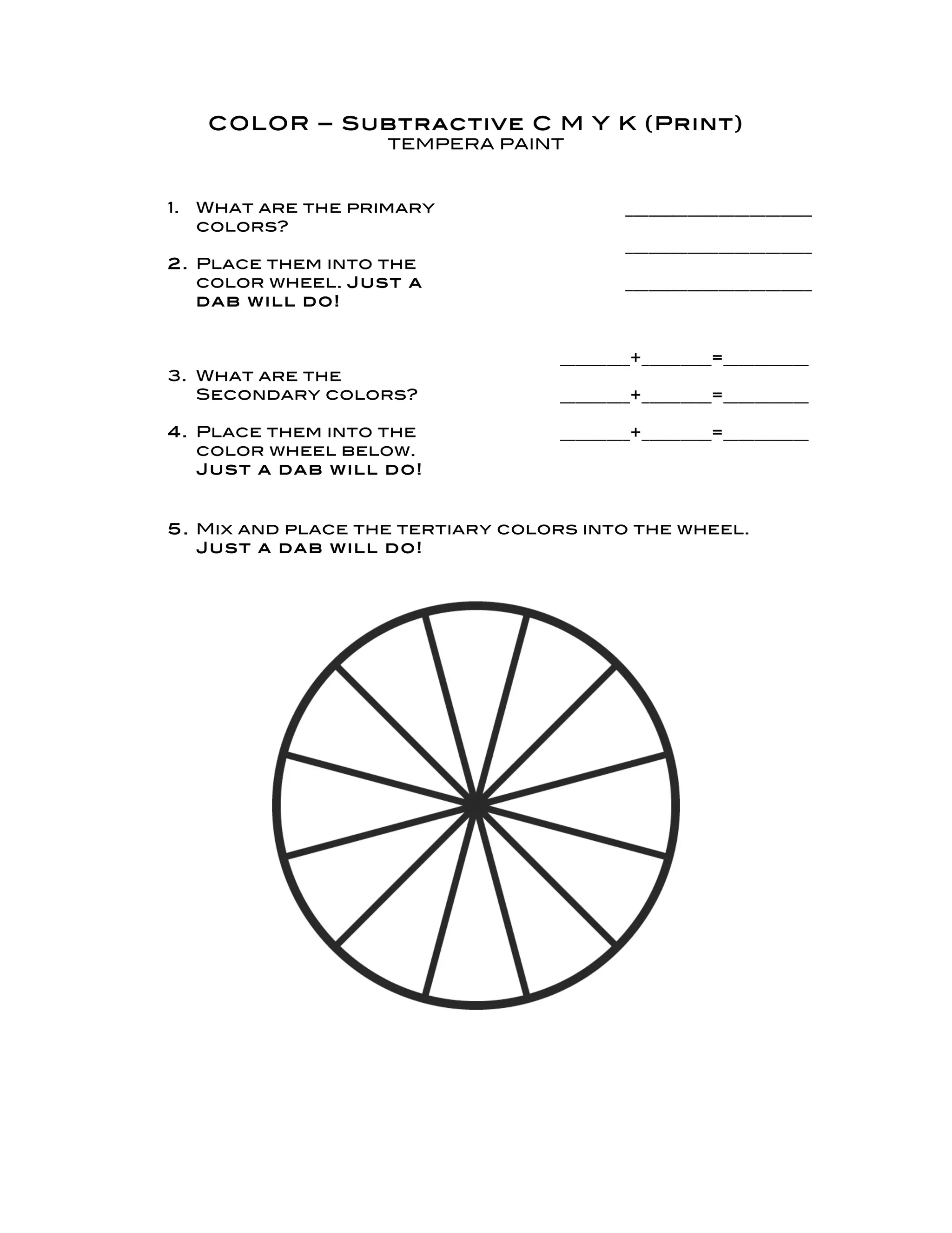 Color theory packet | PDF