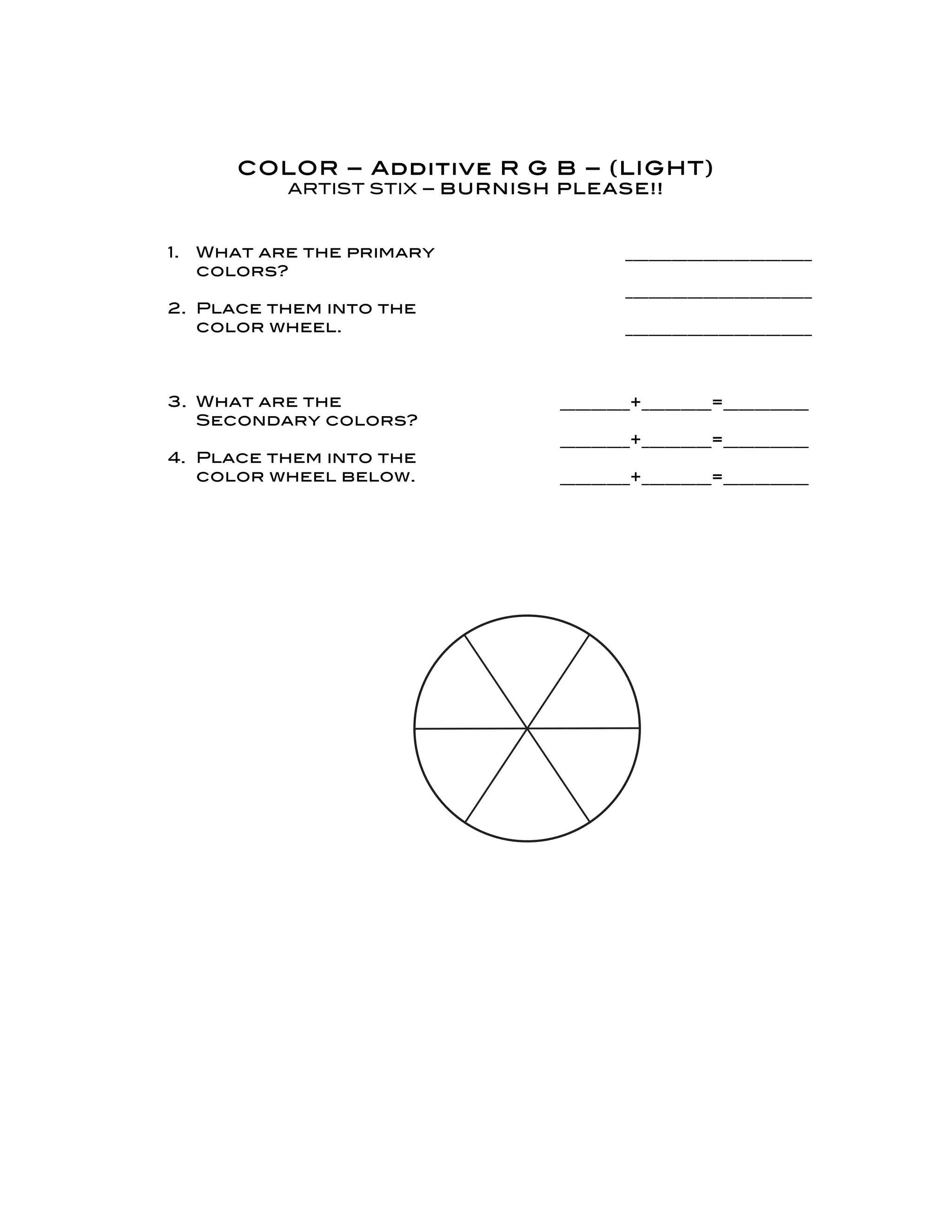 Color theory packet | PDF