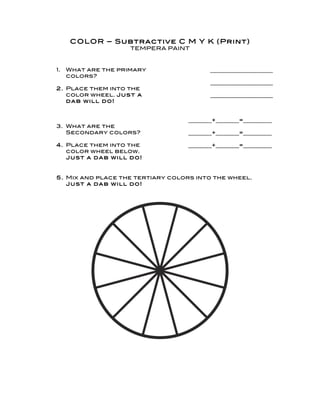 Color theory packet | PDF
