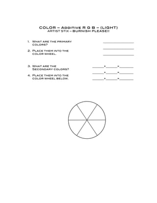 Color theory packet | PDF