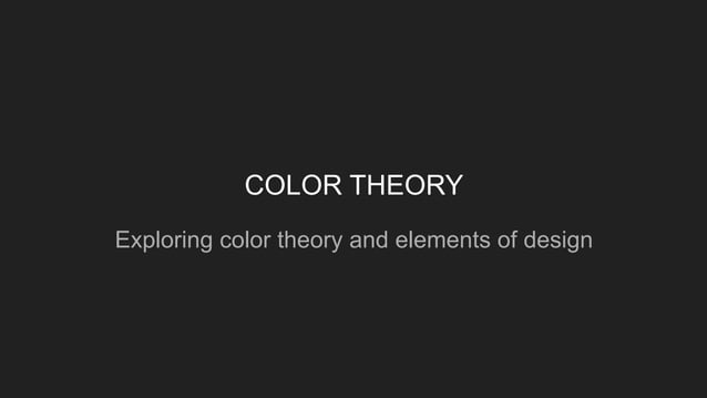 Color theory powerpoint | PPT