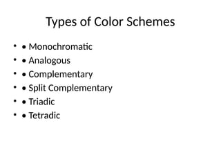 color theory graphic design course work | PPT