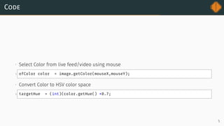 Color tracking | PPT
